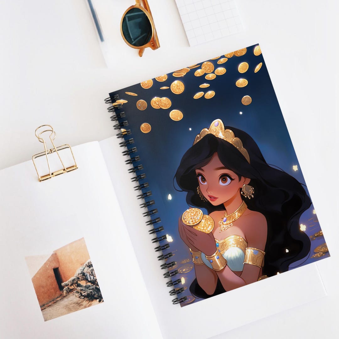 Princess and the Frog Notebook - Gold Coin Fortune Journal - Cute ...