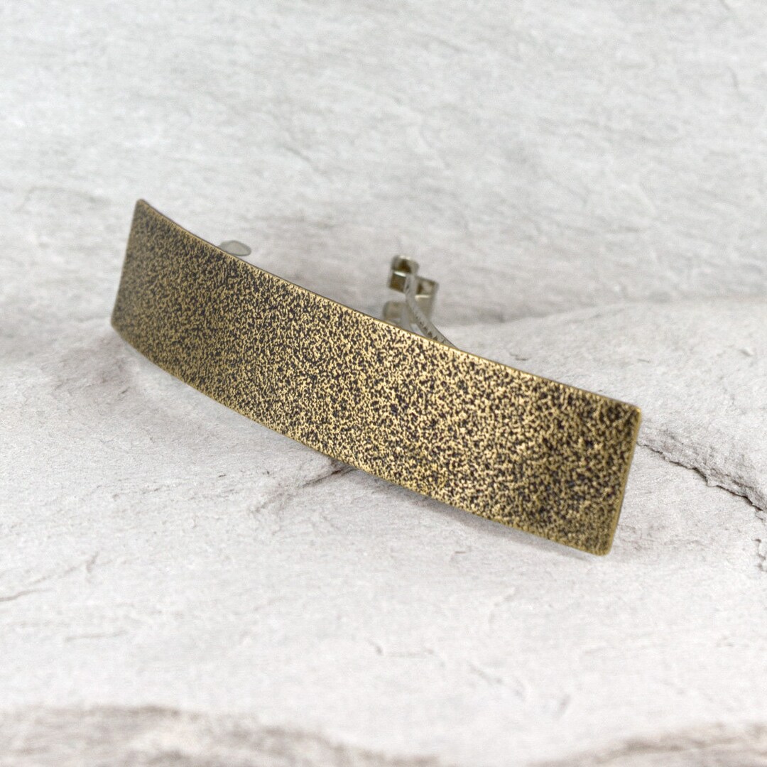 Sand - Brass Hair Barrette for Woman, Simple Metal Hair Clip, Classic ...