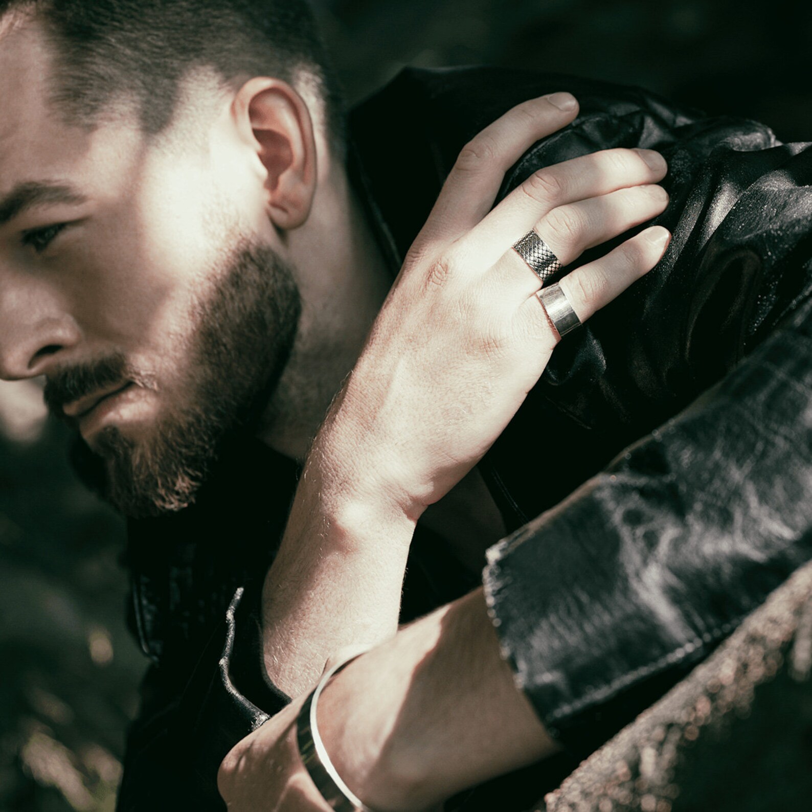 Fish Scale Simple Unisex Silver Ring Adjustable Sterling - Etsy