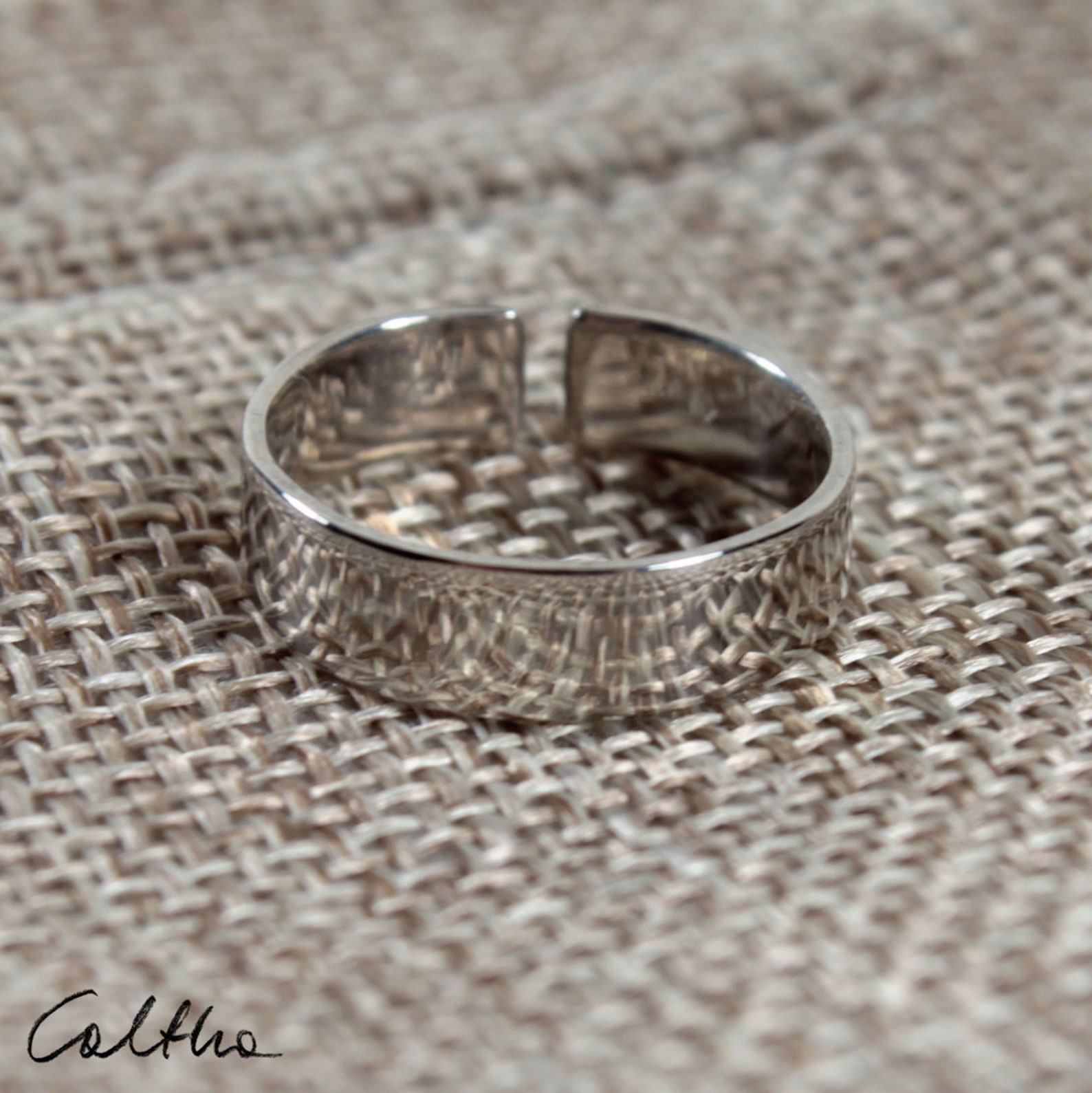 Plain Simple Unisex Silver Ring Adjustable Sterling Silver - Etsy