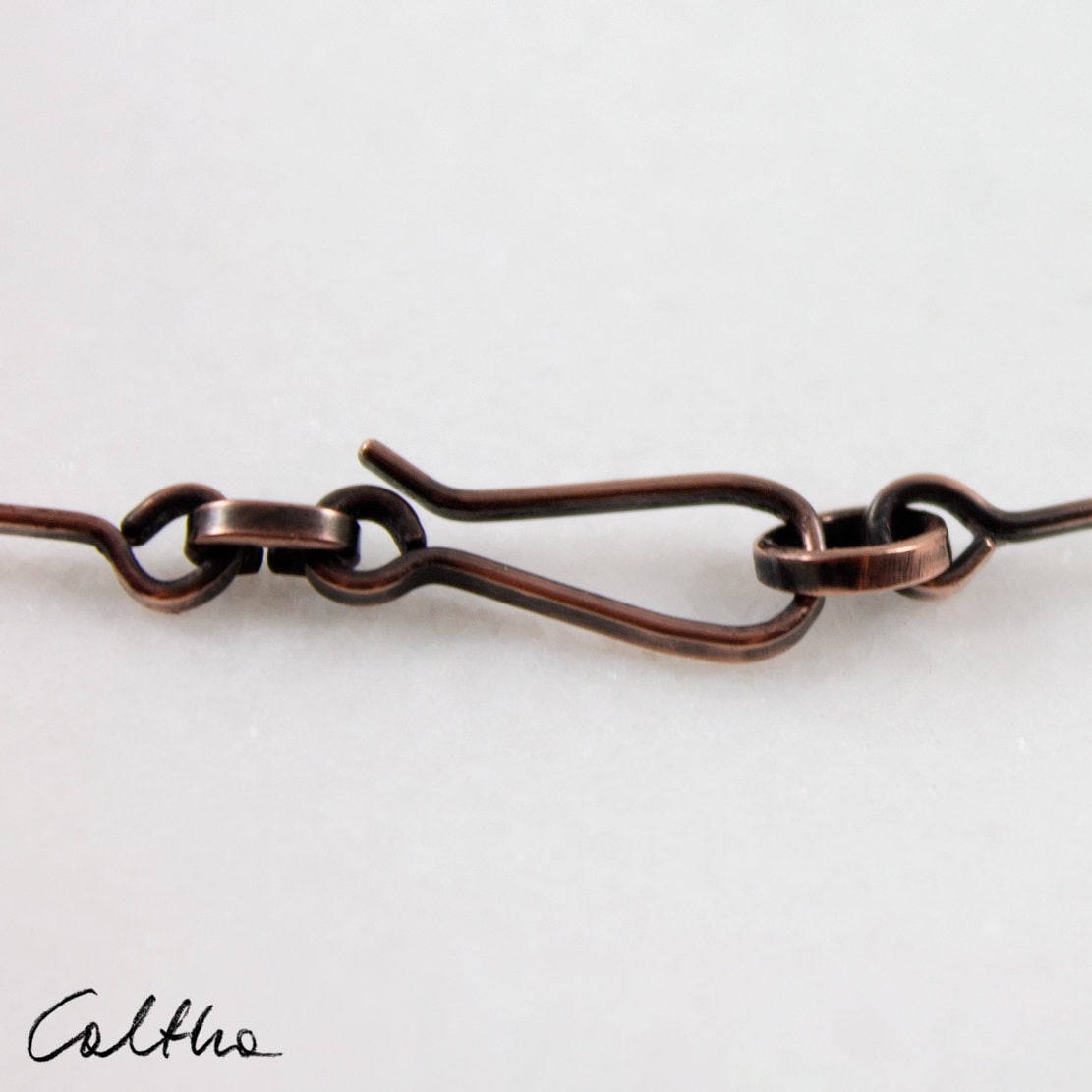 Chain Minimalist Copper Bracelet Solid Copper Chain - Etsy