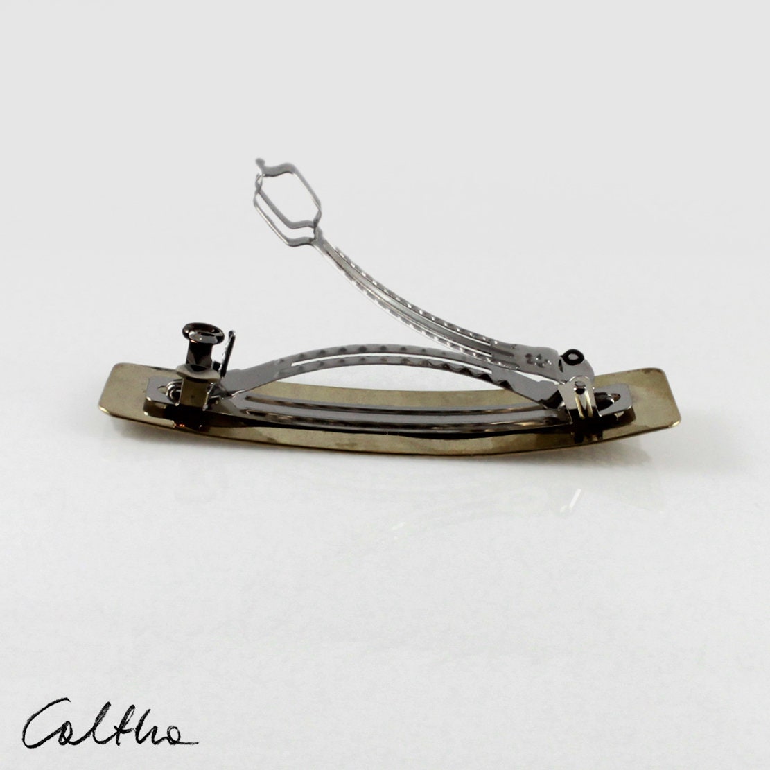 Lava Brass Hair Barrette for Woman, Simple Metal Hair Clip, Classic ...