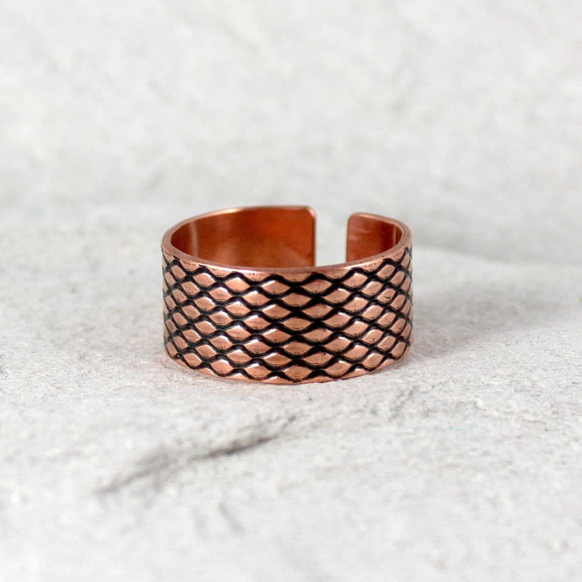 Fish Scale Unisex Copper Ring Adjustable Metal Ring for Man - Etsy