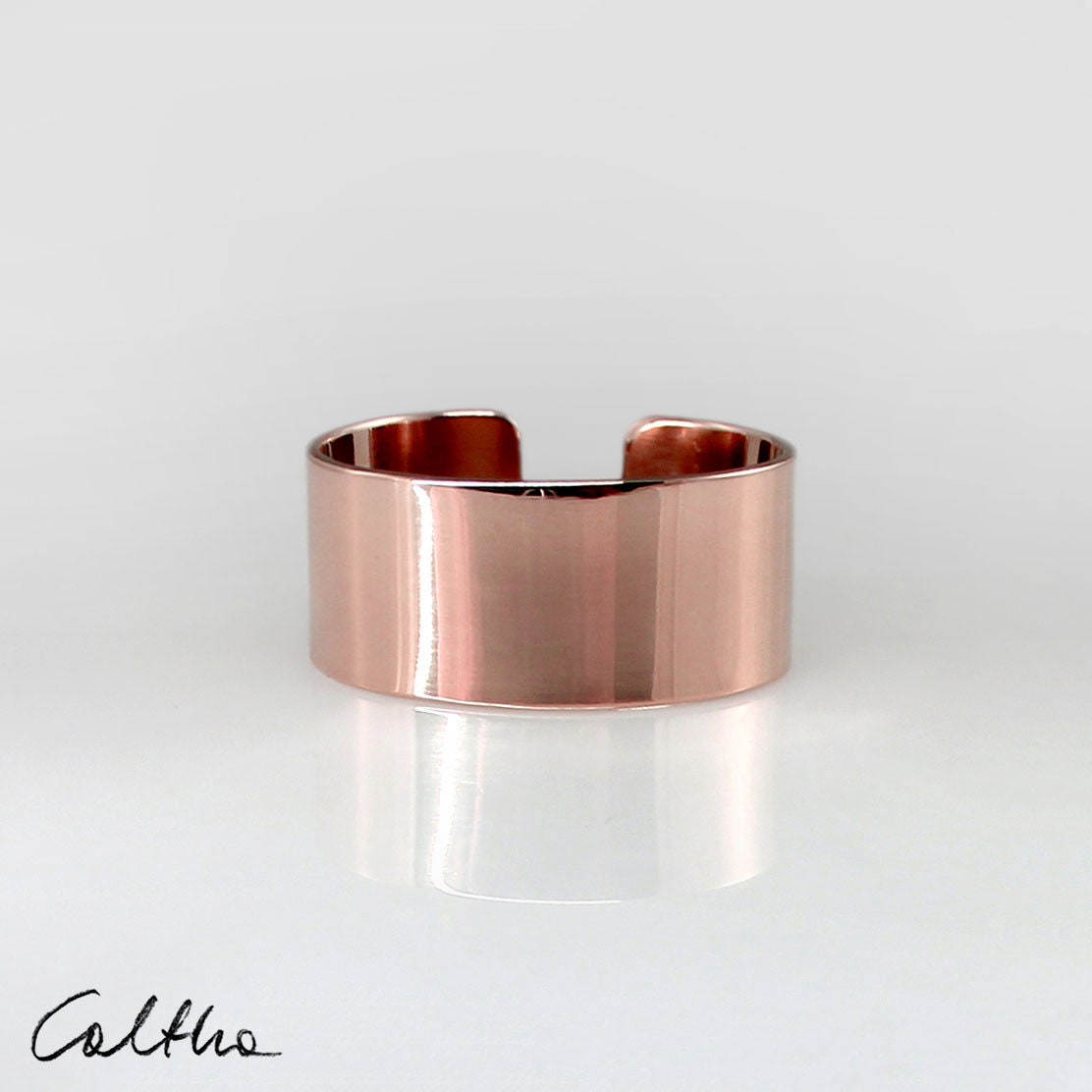 Plain Unisex Copper Ring Adjustable Metal Ring for Man and - Etsy