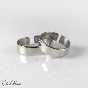 Plain - Simple Unisex Silver Ring, Adjustable Sterling Silver Ring for ...