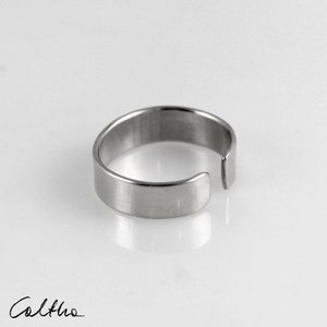 Plain - Simple Unisex Silver Ring, Adjustable Sterling Silver Ring for ...
