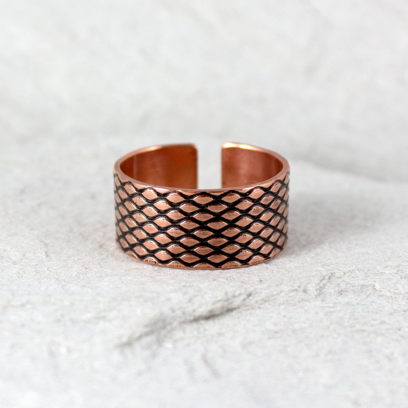 Fish Scale Unisex Copper Ring Adjustable Metal Ring for Man - Etsy