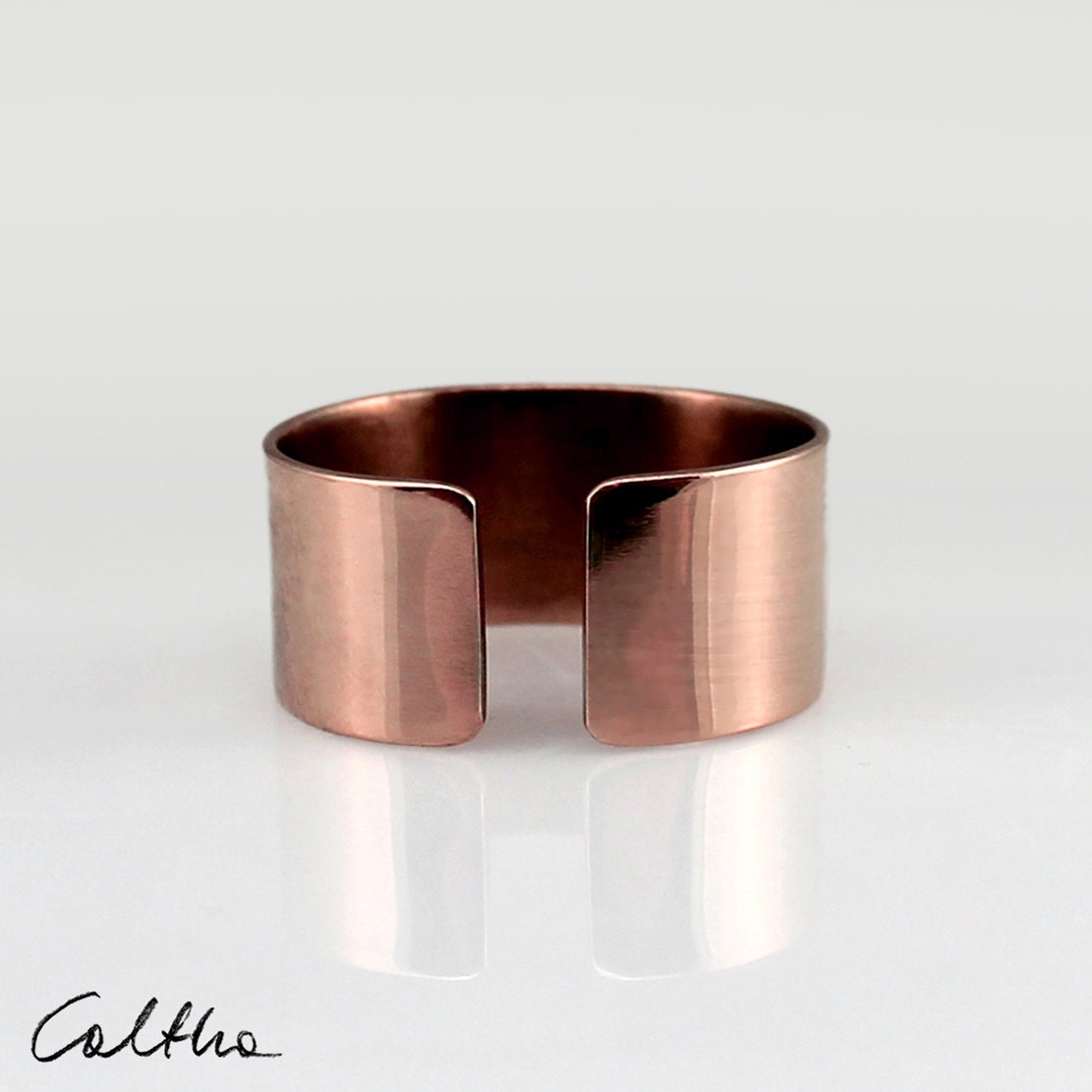 Plain Unisex Copper Ring Adjustable Metal Ring for Man and - Etsy