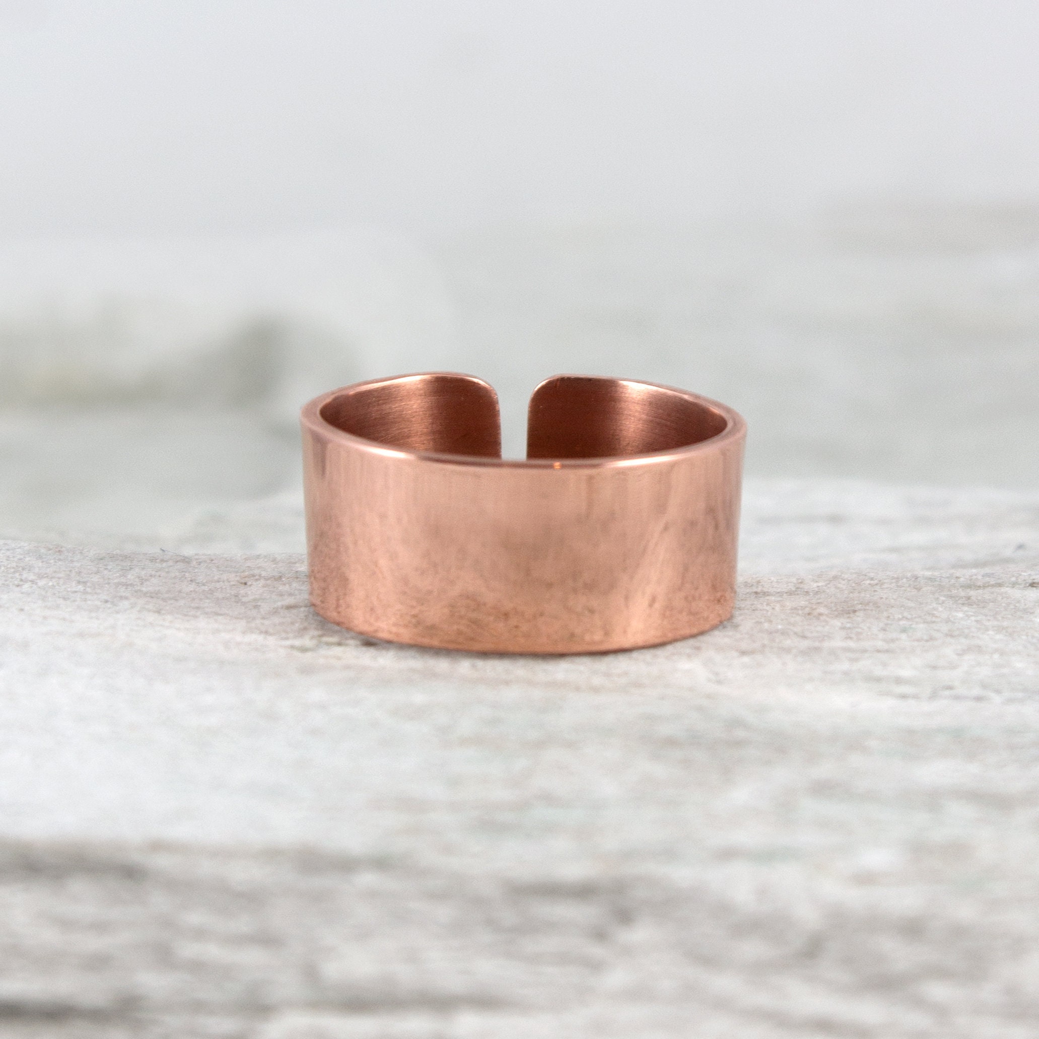 Plain Unisex Copper Ring Adjustable Metal Ring for Man and - Etsy