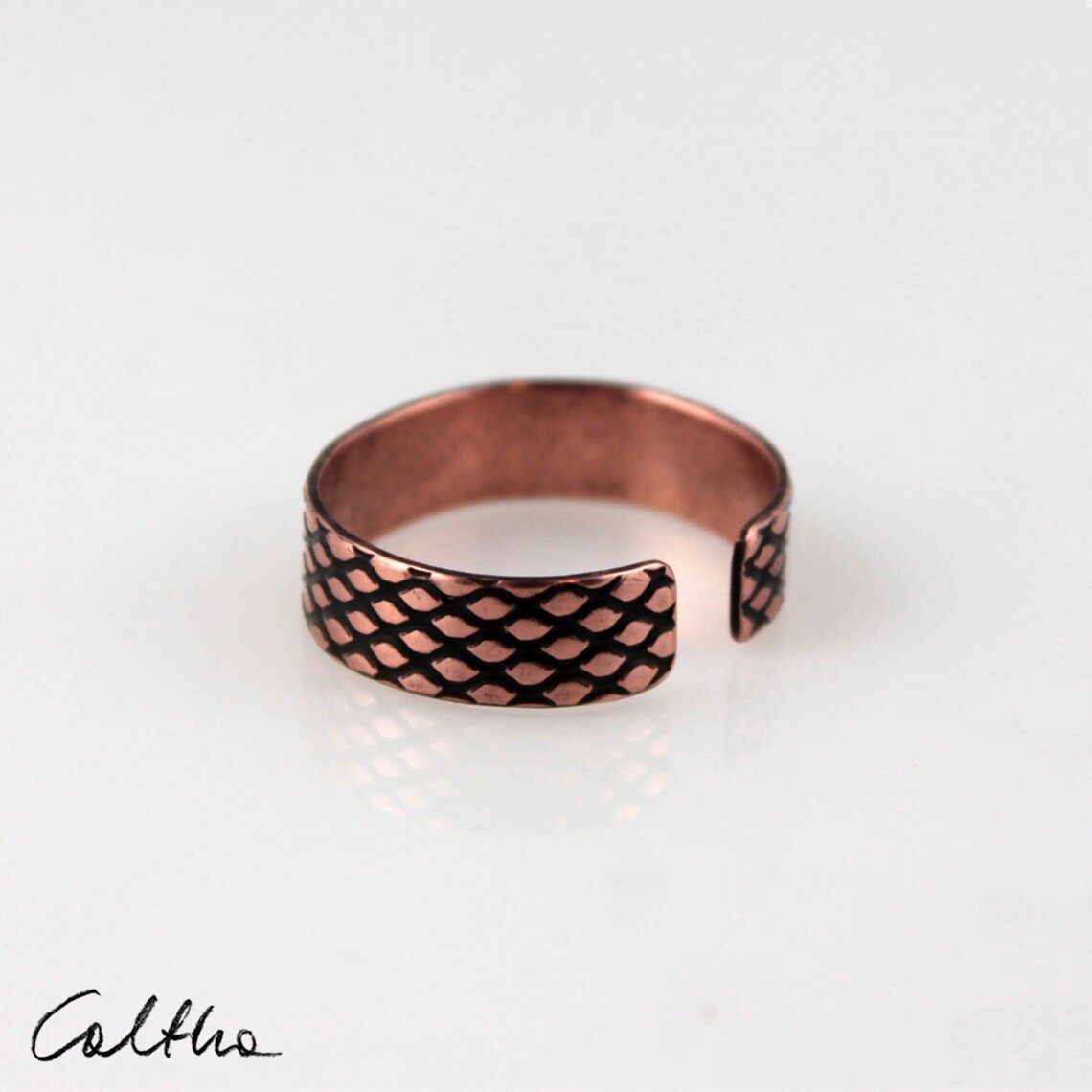 Fish Scale Unisex Copper Ring Adjustable Metal Ring for Man - Etsy