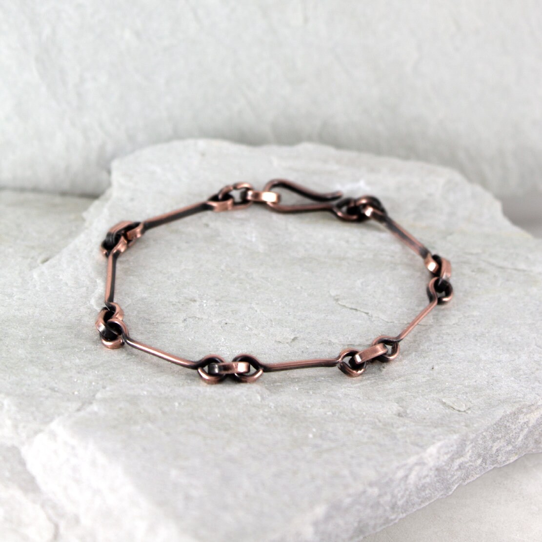 Chain Minimalist Copper Bracelet Solid Copper Chain - Etsy