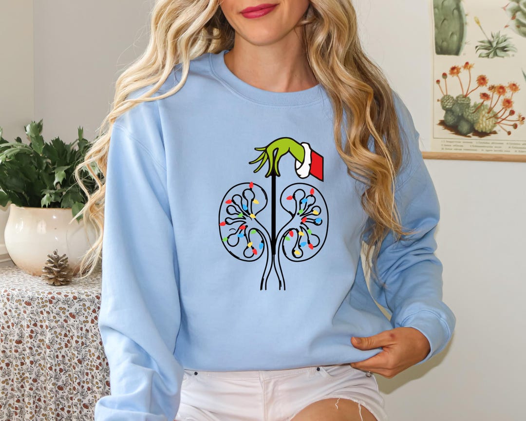 Kidney Christmas Lights Sweatshirt,christmas Nurse Sweatshirt ...
