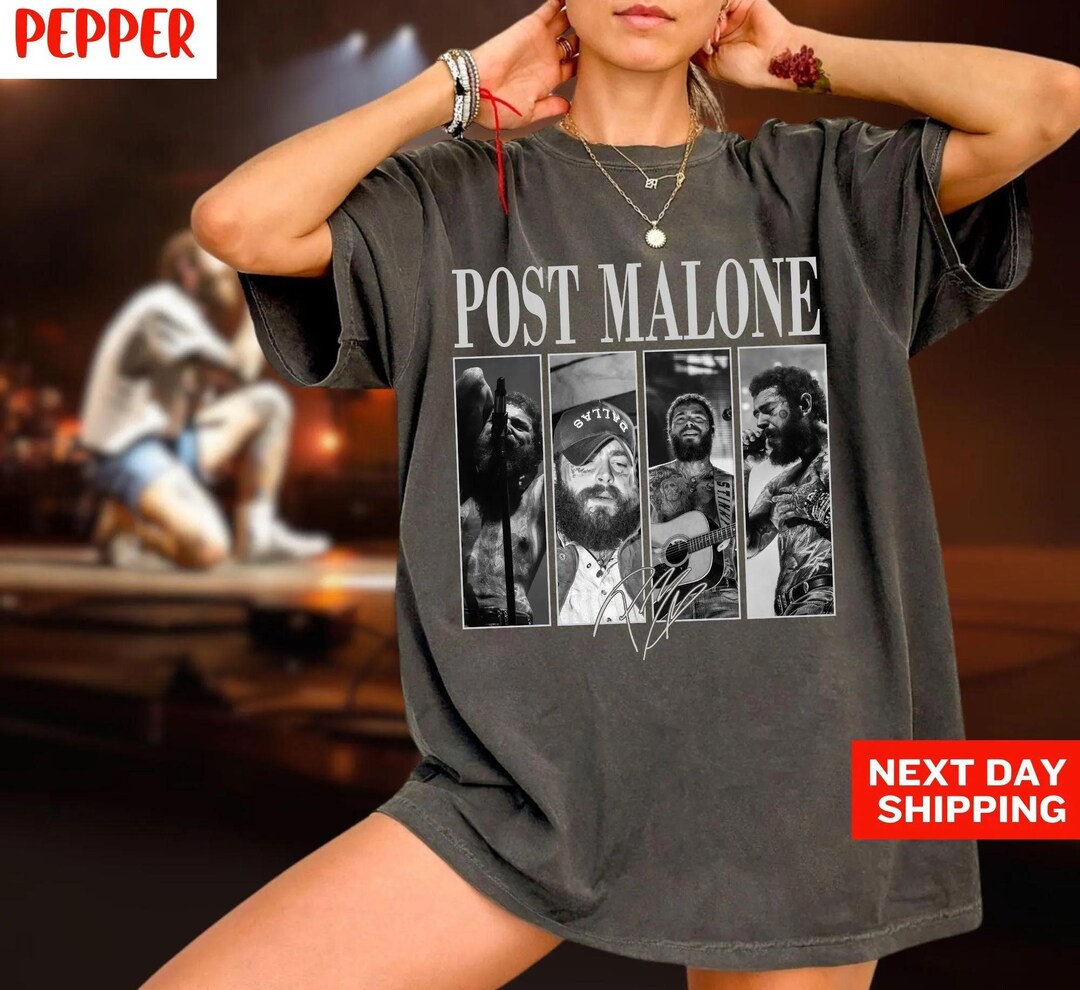 Comfort Colors Vintage Post Malone Shirt, Malone Rap Music Shirt, F1 ...