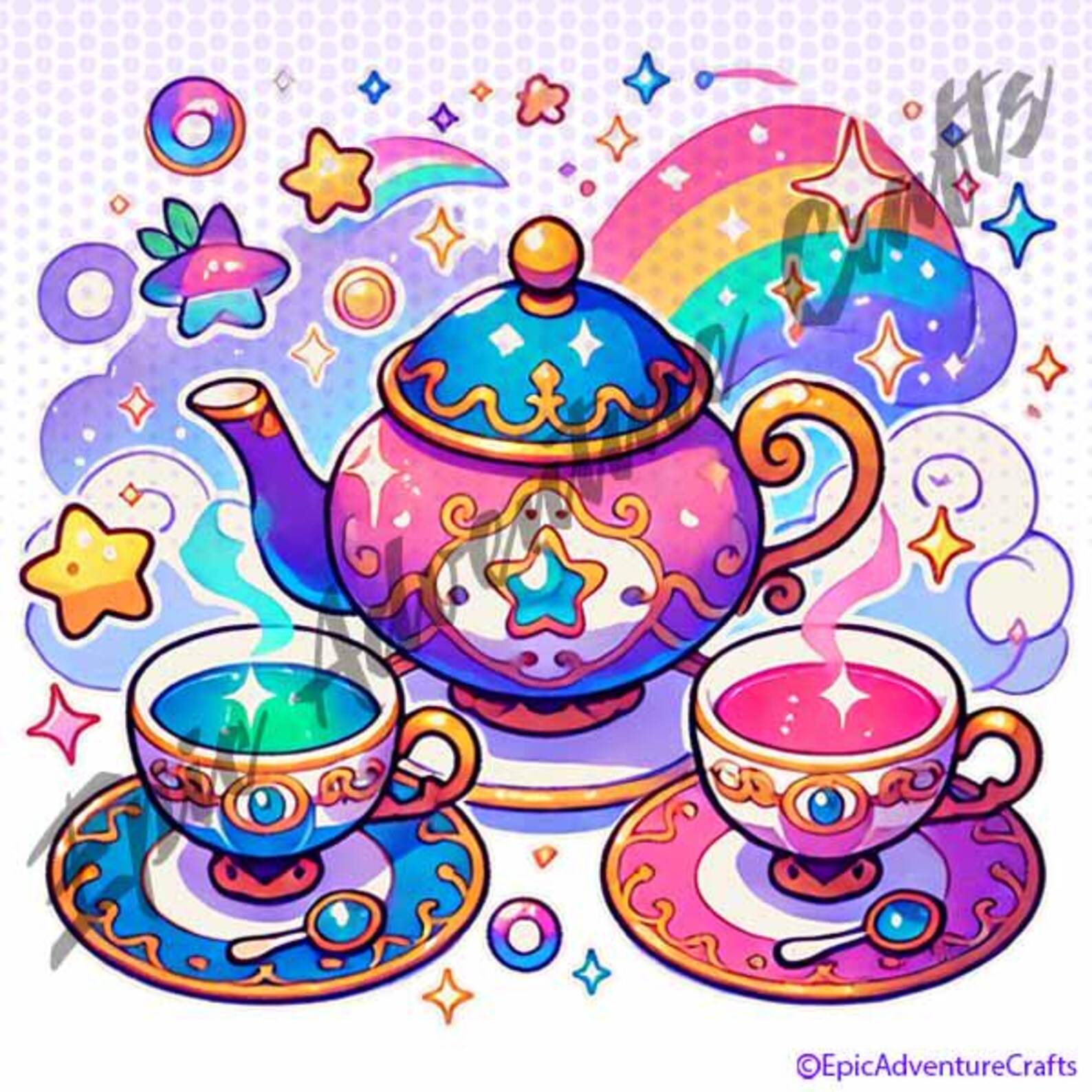 Enchanted Forest Fantasy Tea Party PNG Set for Imaginative Play ...