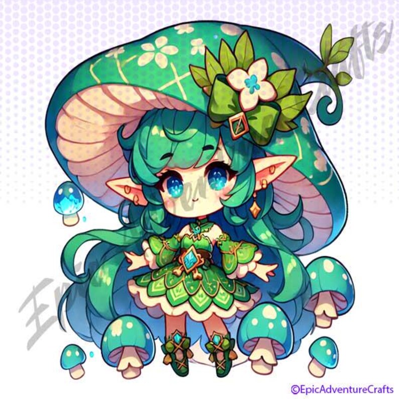 Enchanted Forest Fantasy Characters PNG Set | Mushkin Minis for ...