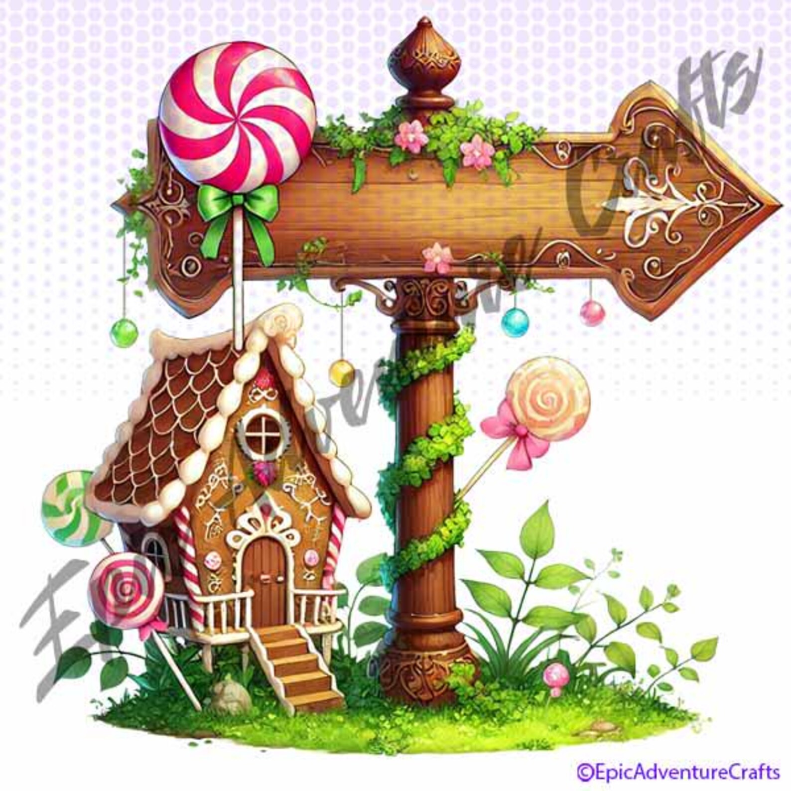 Enchanted Forest Fantasy Signposts PNG Set for Imaginative Play ...