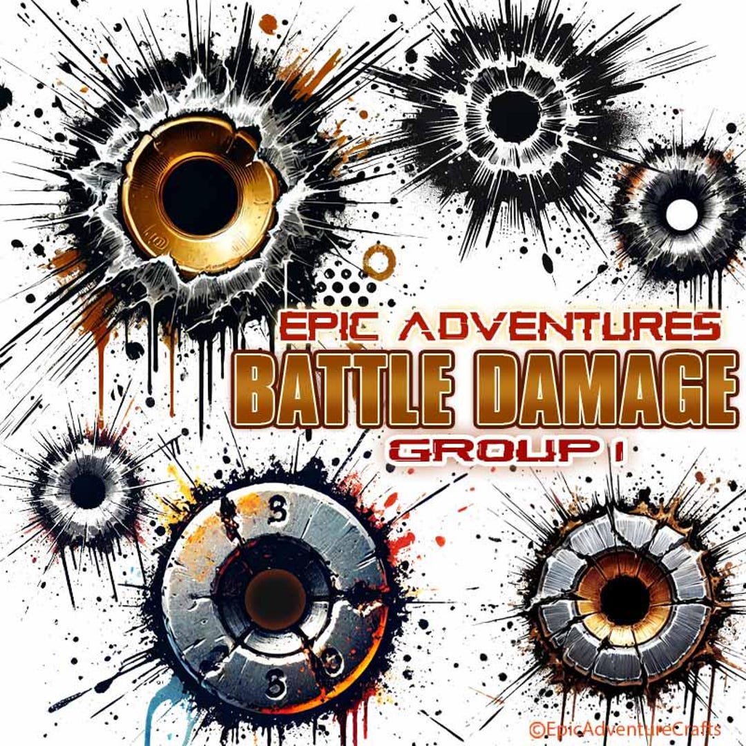 Epic Adventure Battle Damage PNG Set for Imaginative Play | Perfect for ...