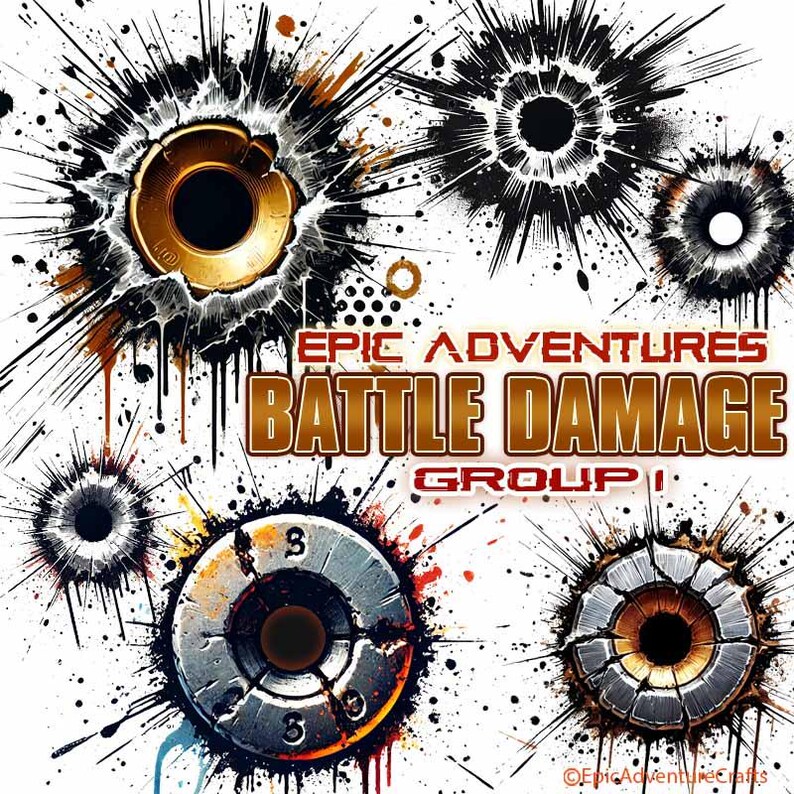Epic Adventure Battle Damage PNG Set for Imaginative Play | Perfect for ...