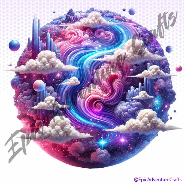 Epic Adventure Fantasy Planets Storytelling PNG Set for Imaginative ...