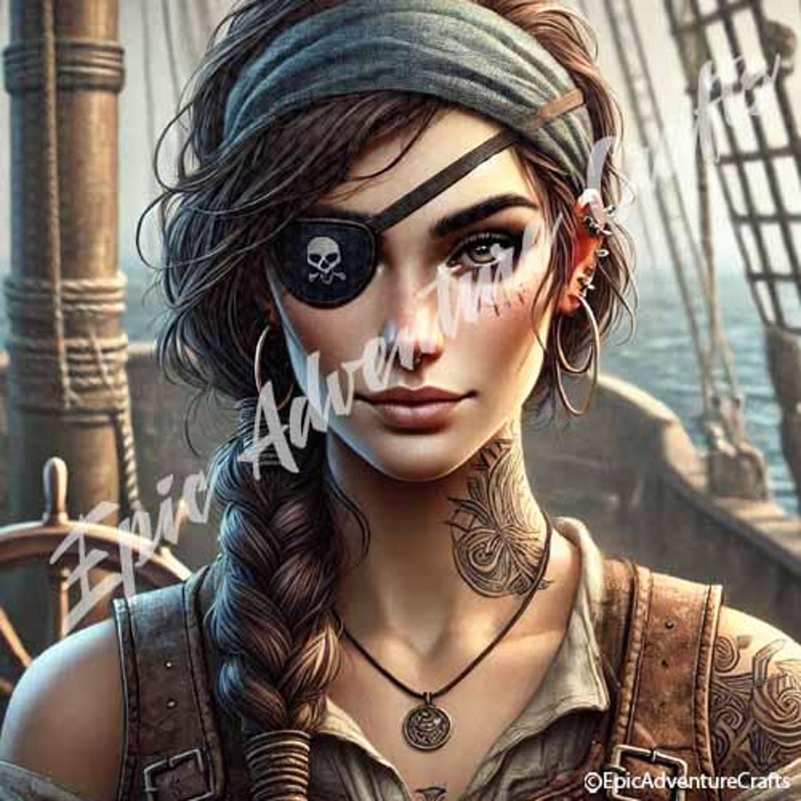 Pirate Adventure Character Portraits PNG Set for Imaginative Play ...