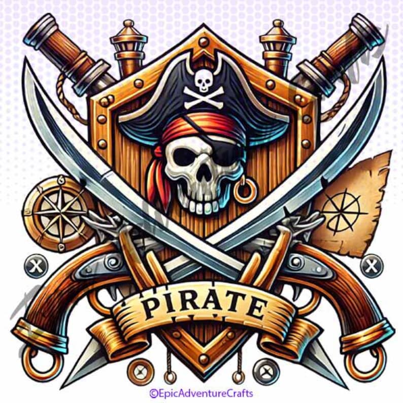 Pirate Adventure Faction Emblems PNG Set for Imaginative Play | Perfect ...