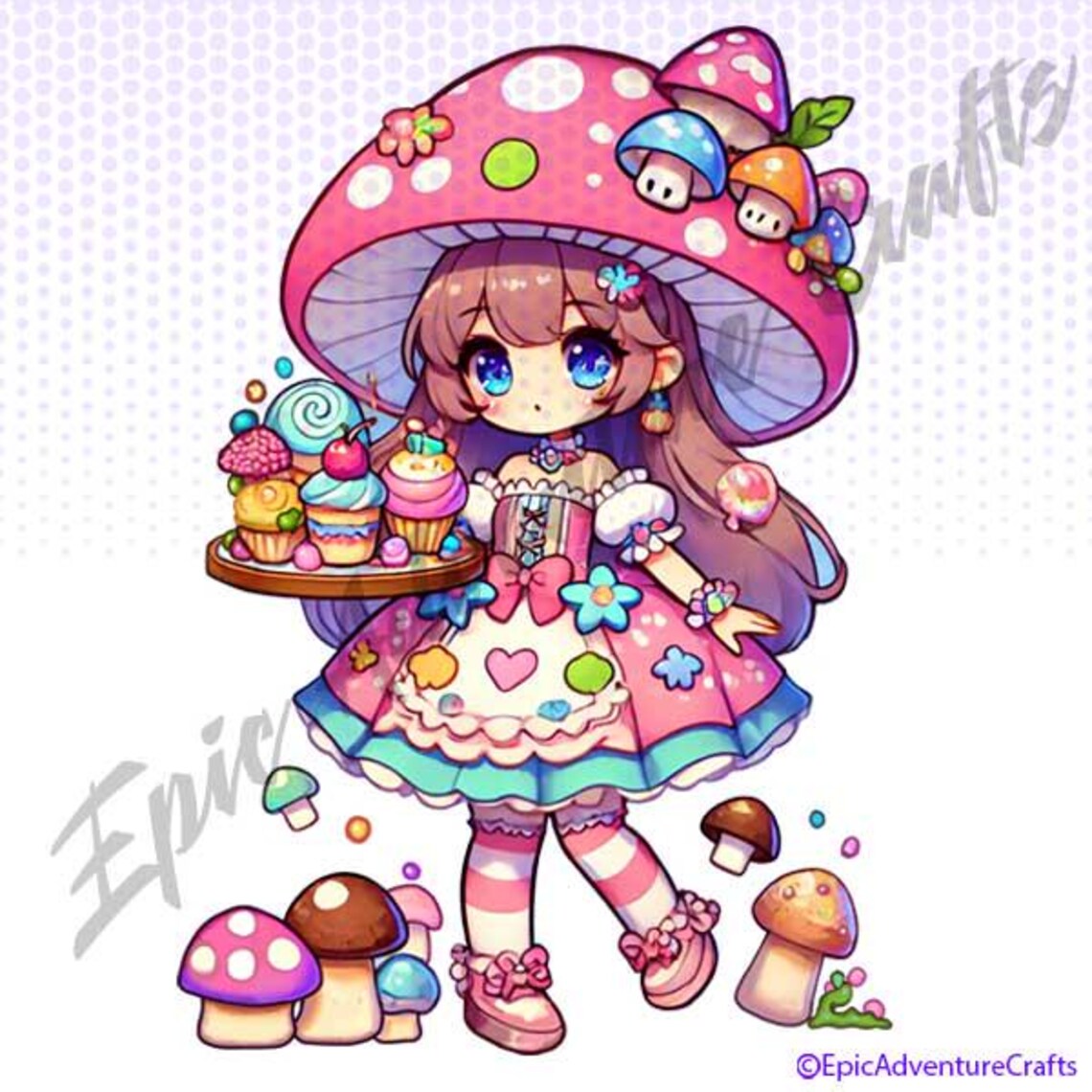 Enchanted Forest Fantasy Characters PNG Set | Mushkin Minis for ...