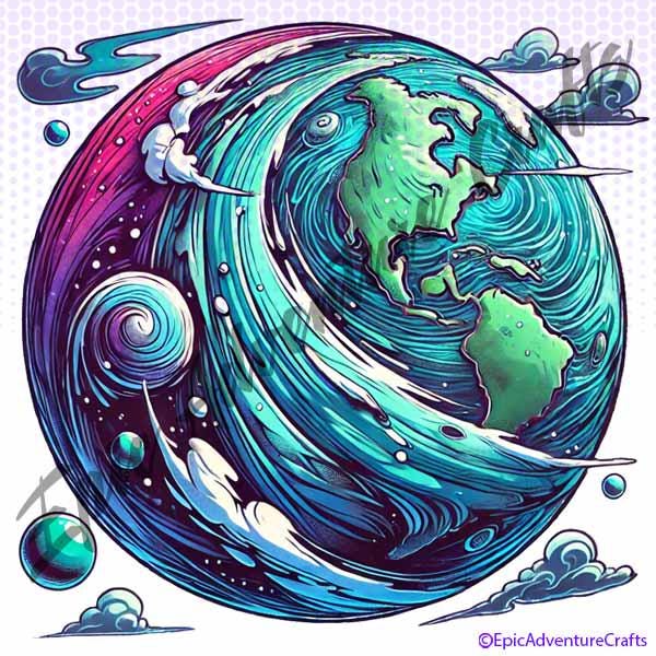 Epic Adventure Fantasy Planets Storytelling PNG Set for Imaginative ...