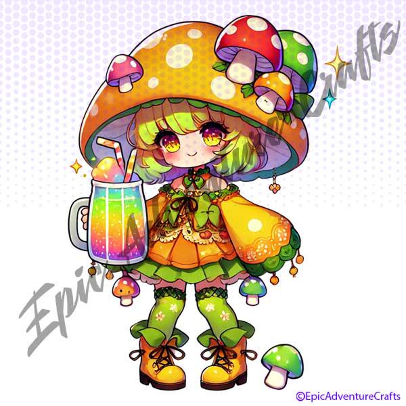 Enchanted Forest Fantasy Characters PNG Set | Mushkin Minis for ...