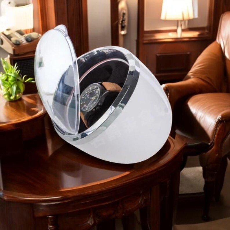 Luxury Mini Automatic Watch Winder: Transparent Rotating Display - Etsy