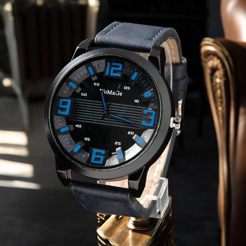 Men's Gift Set: Quartz Watch, Leather Wallet, Belt, Bracelet ...