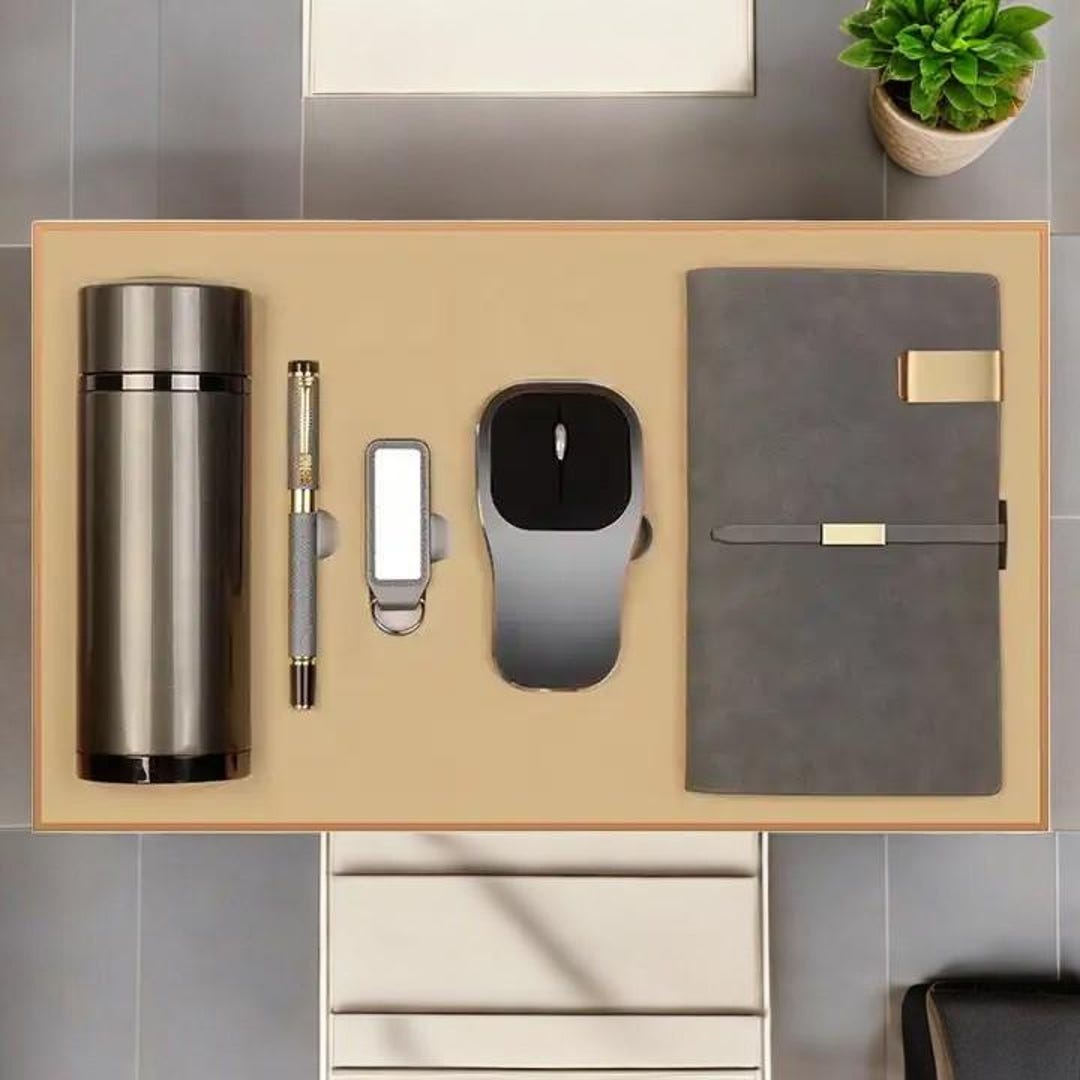 Corporate Gift Set: Vacuum Flask, USB Mouse, Pen, Elegant Gift Box - Etsy