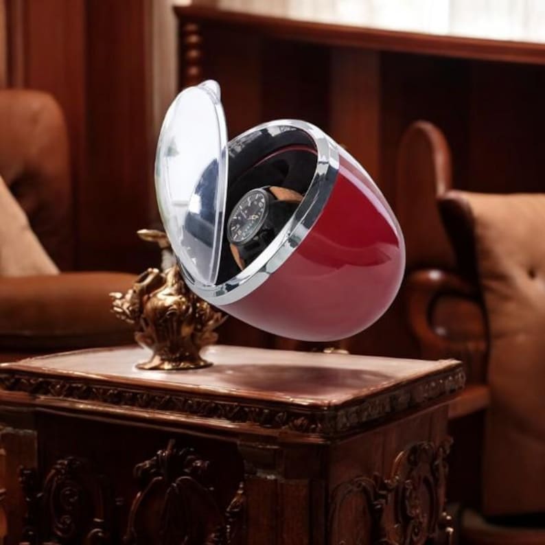 Luxury Mini Automatic Watch Winder: Transparent Rotating Display - Etsy