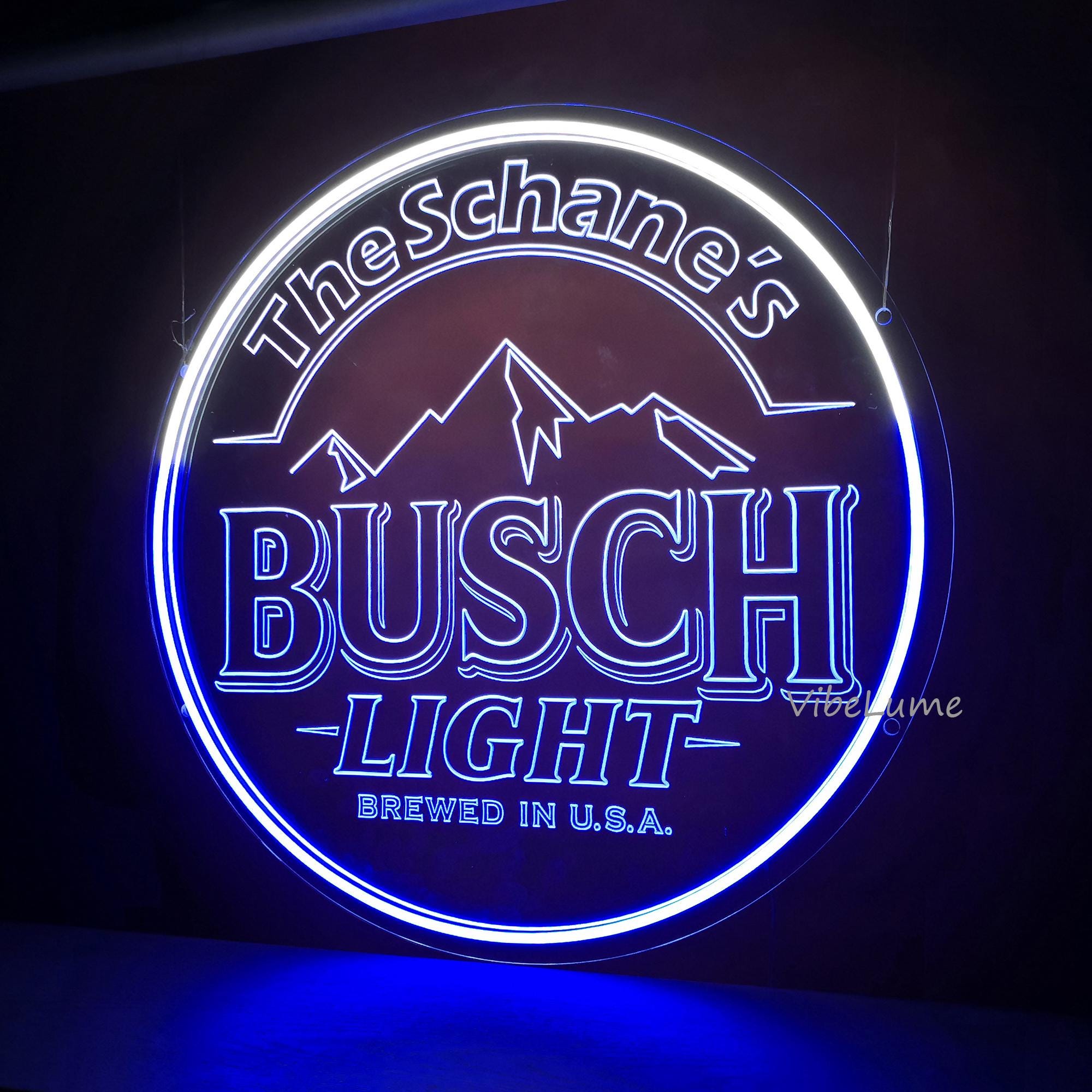 Custom Busch Light Neon Sign - Personalized LED Beer Bar Light for Man ...