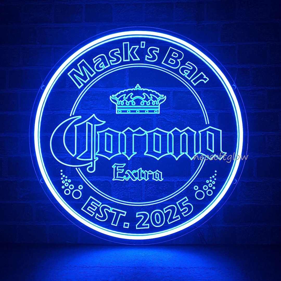 Custom Corona Extra Neon Signs, Personalized Beer Bar Light for Man ...