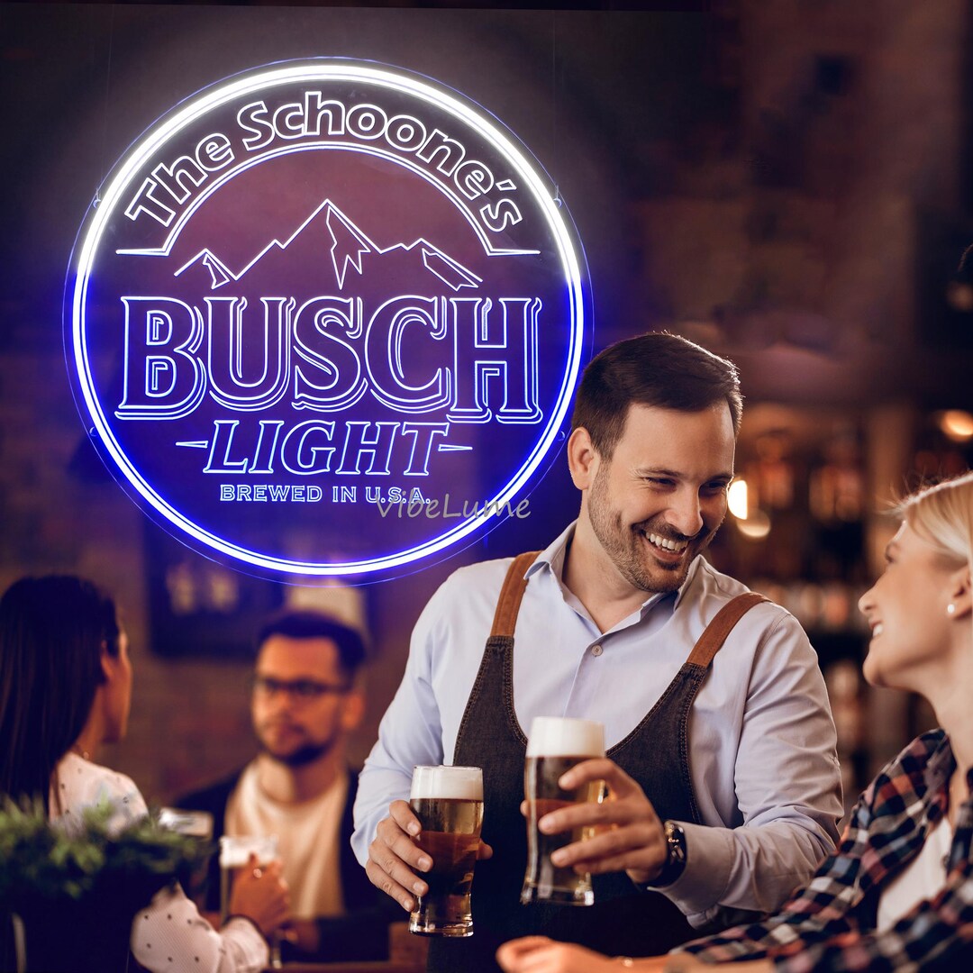 Custom Busch Light Neon Sign - Personalized LED Beer Bar Light for Man ...