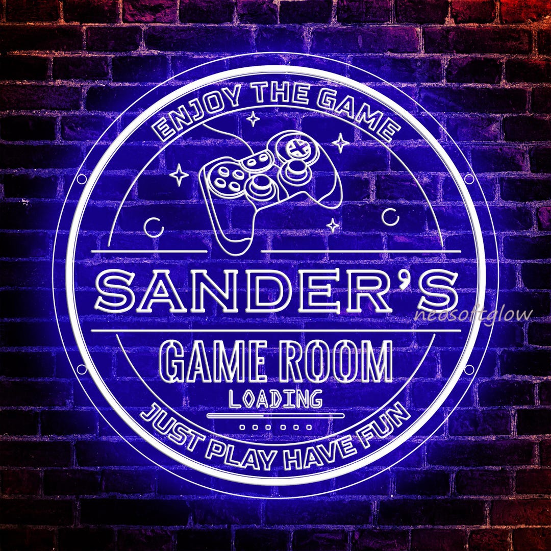 Custom Game Room Neon Sign - Personalized Gamer Wall Decor for Man Cave ...