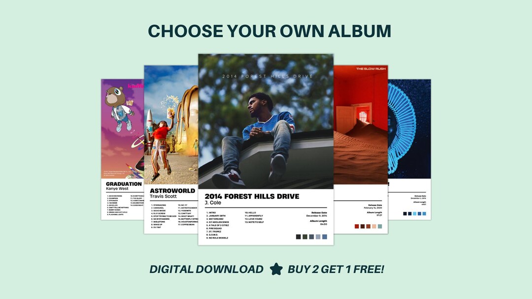 Choose Your Own Album Poster Custom Album Poster White Digital Poster ...