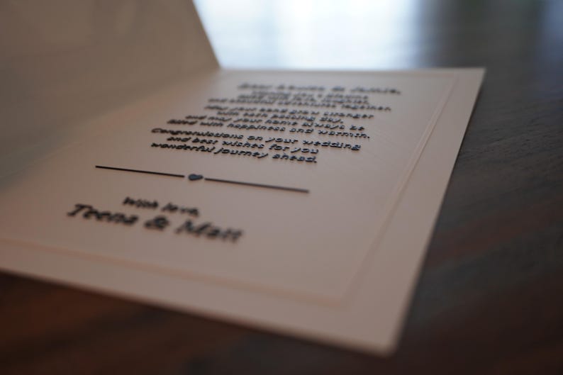 Personalized Wedding Keepsake Card | 3D Embossed Bride Groom Plaque - Etsy