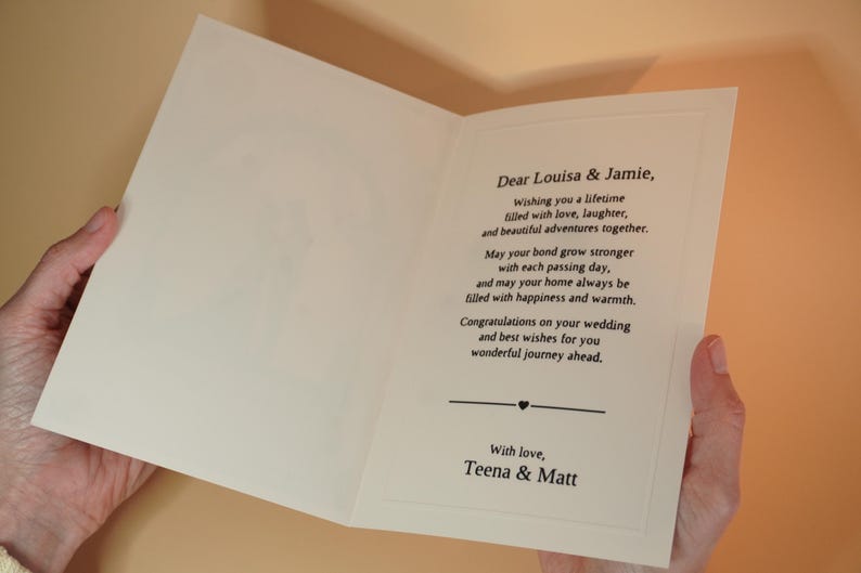 Personalized Wedding Keepsake Card | 3D Embossed Bride Groom Plaque - Etsy
