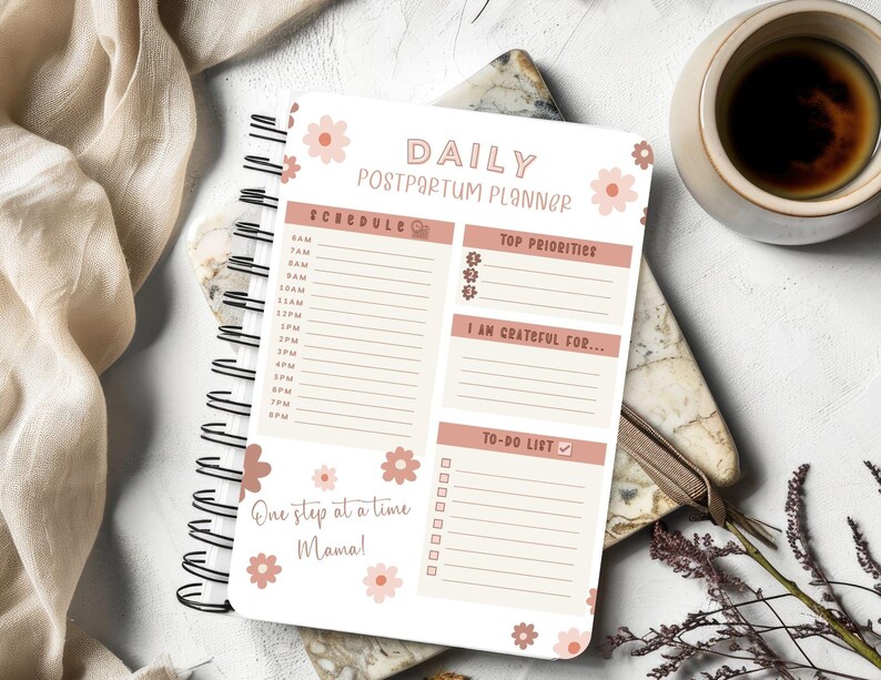 Daily Schedule Printable, Postpartum-new Mom Template, To-do List for ...