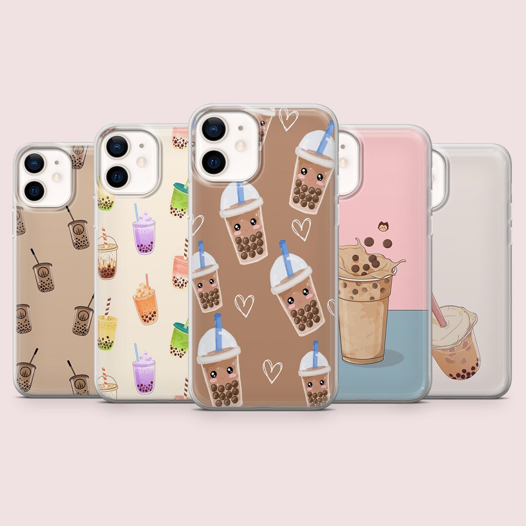 Boba Phone Case Bubble Tea Trendy Beverage Cover for iPhone 16, 15, 14 ...