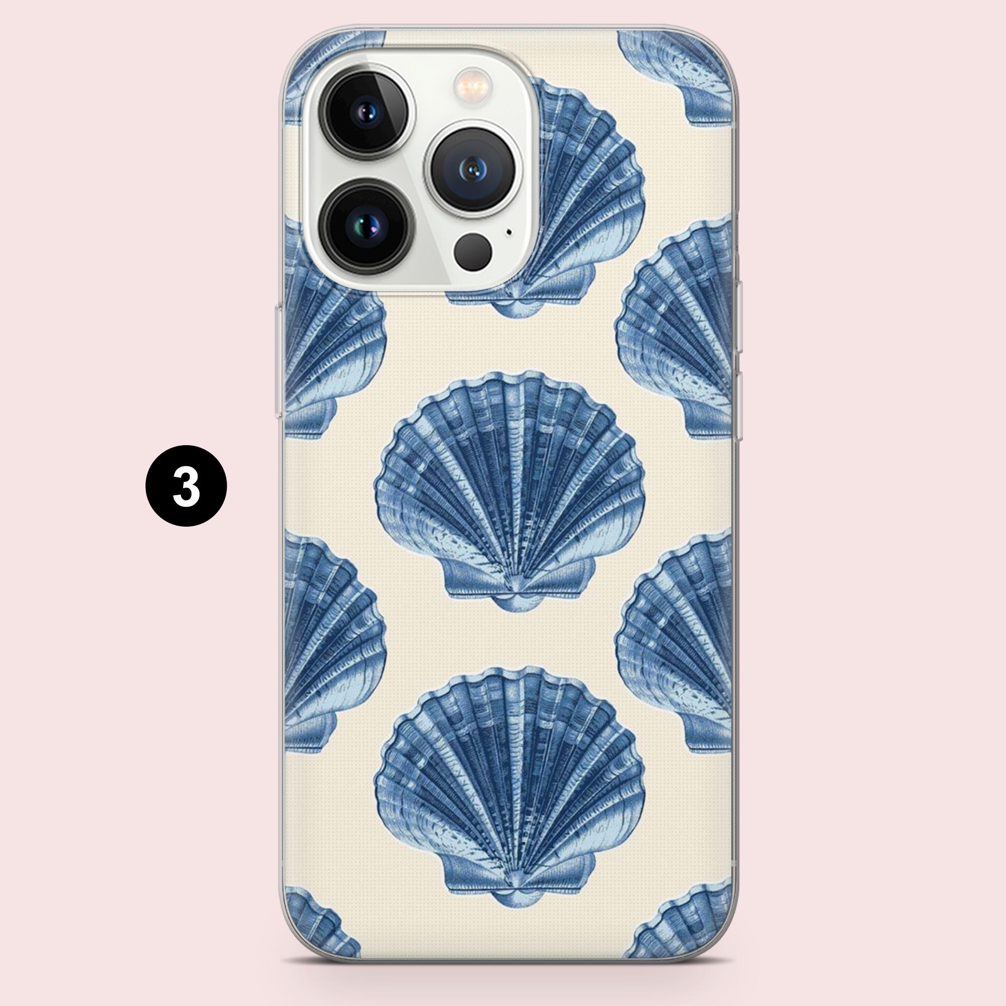 Seashell Phone Case Aquatic Animals Cover for iPhone 16, 15, 14, 13, 12 ...