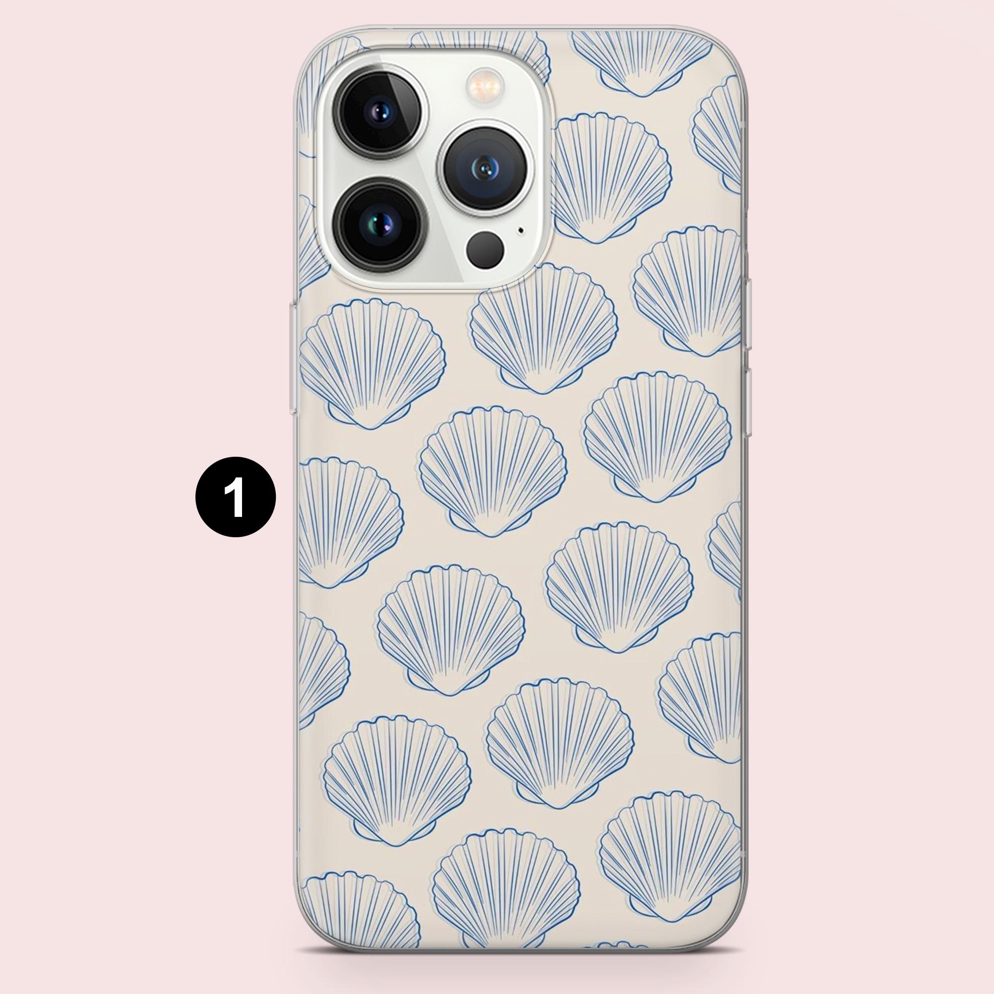 Seashell Phone Case Aquatic Animals Cover for iPhone 16, 15, 14, 13, 12 ...