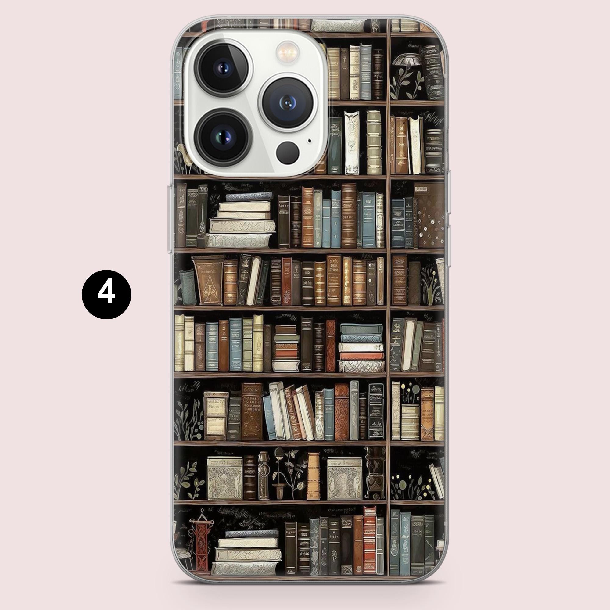 Bookshelf Phone Case Library Art Wooden Furniture Cover for iPhone 16 ...