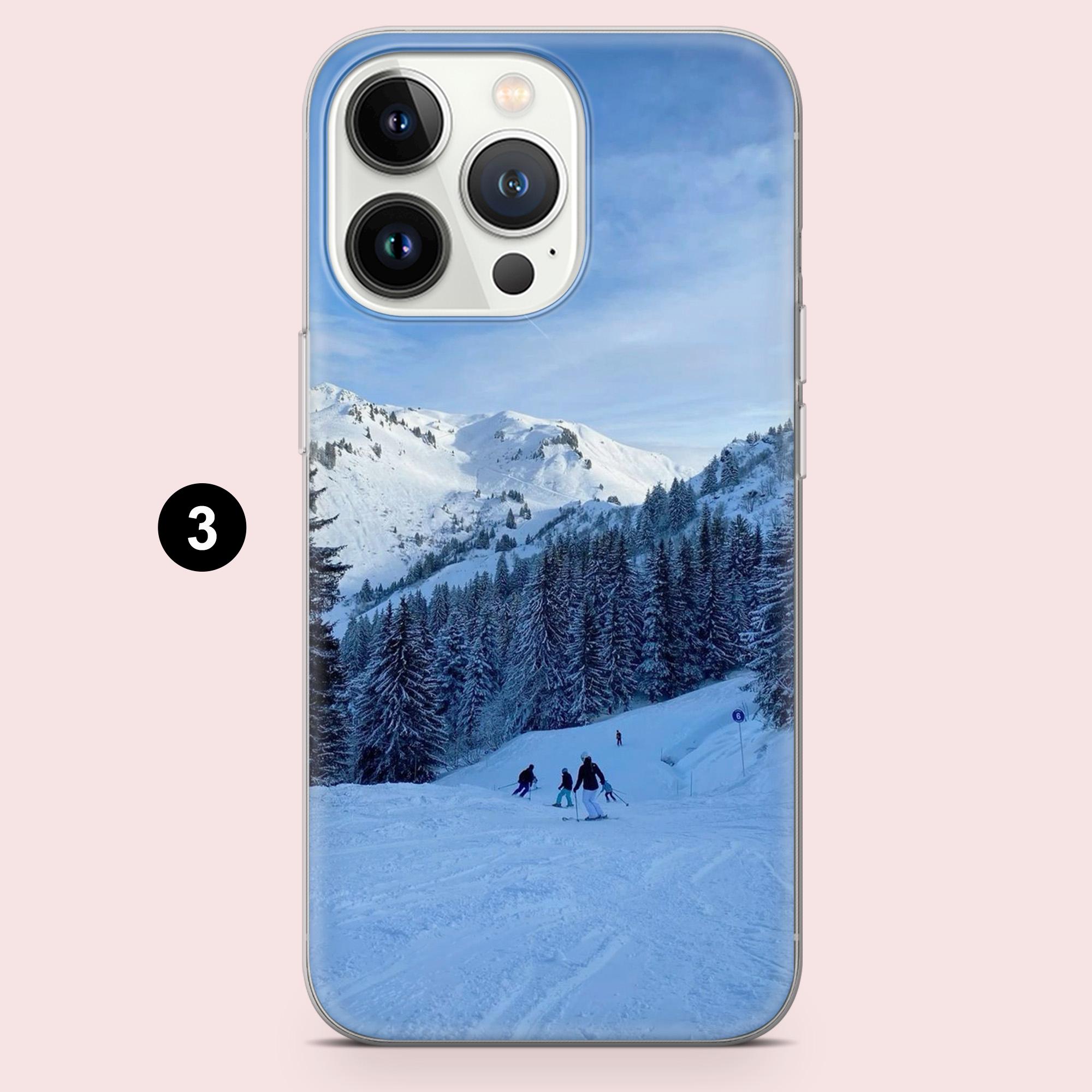 Skiing Phone Case Ski Resort Ski Trip Snowy Cover for iPhone 16, 15, 14 ...