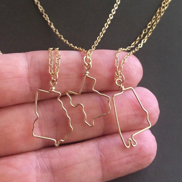 State Necklaces - Etsy