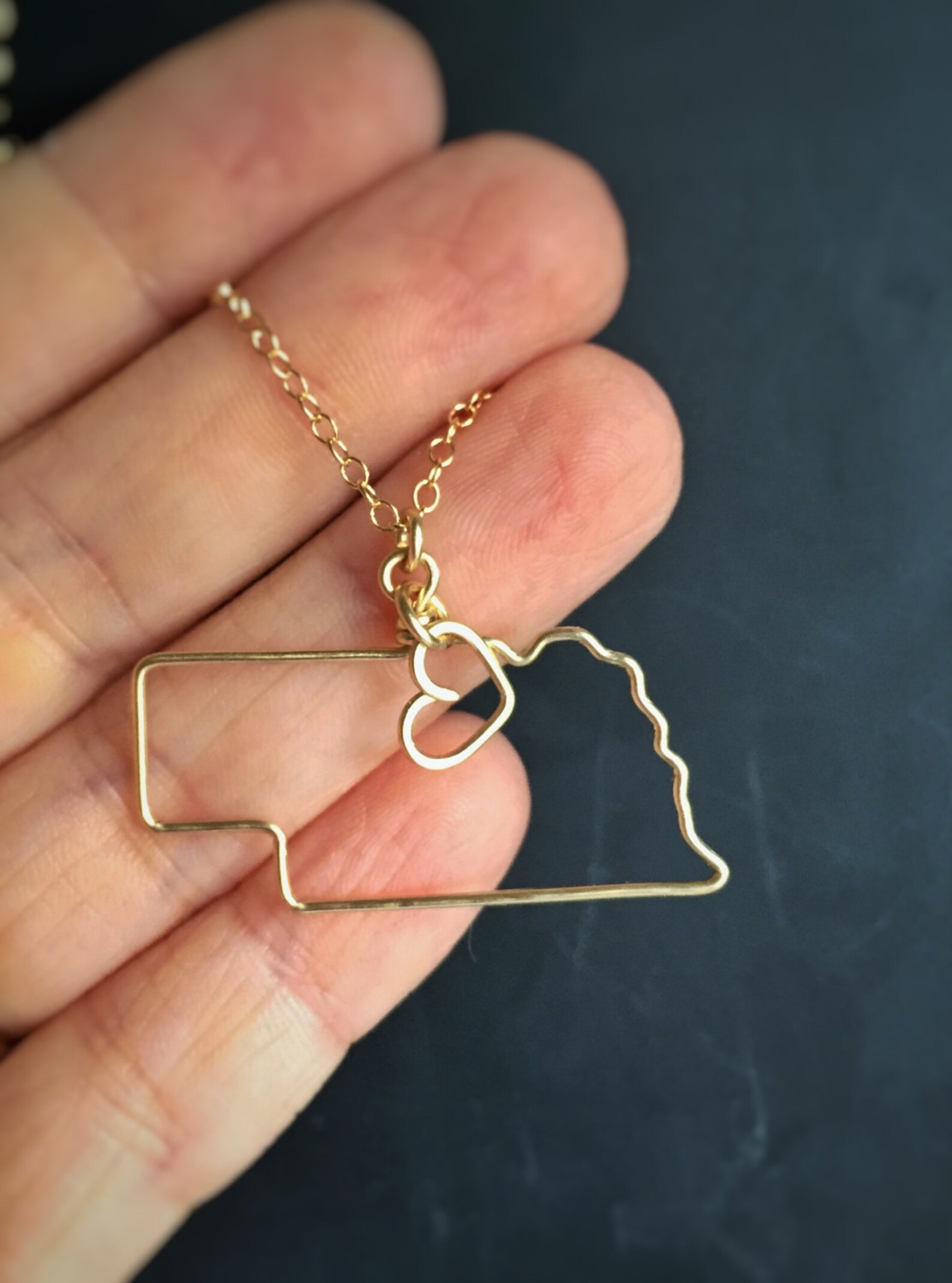 Nebraska Necklace - Nebraska State Necklace - State Jewelry ...