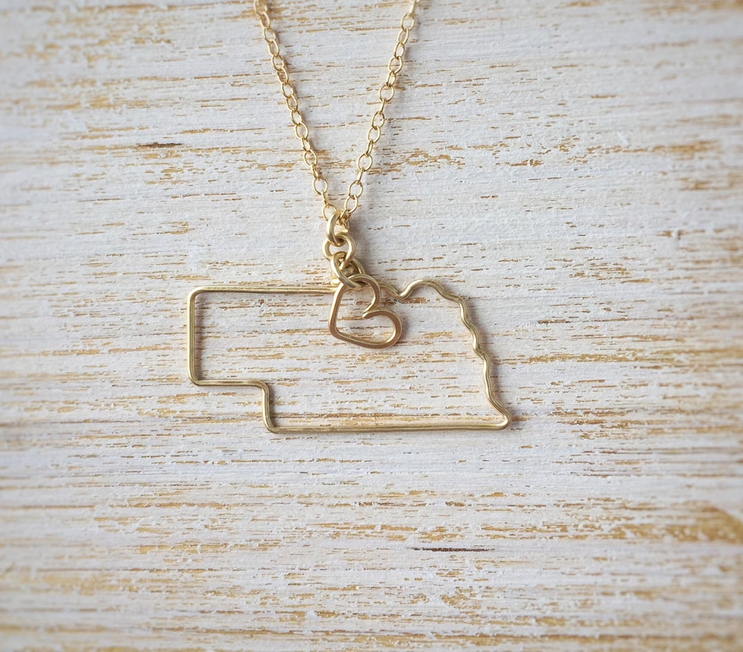 Nebraska Necklace - Nebraska State Necklace - State Jewelry ...