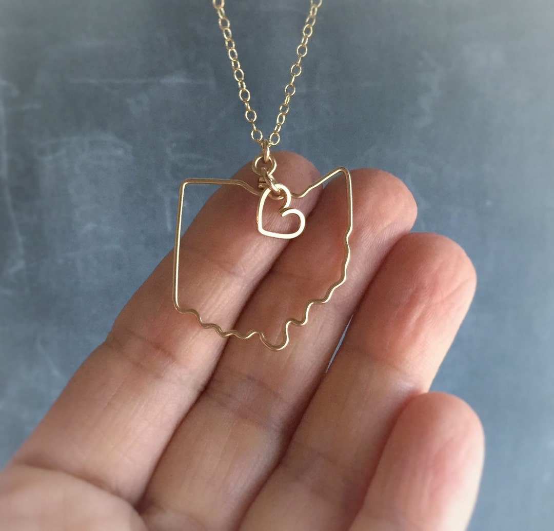 Ohio Necklace - Ohio State Necklace - Home State Necklace ...