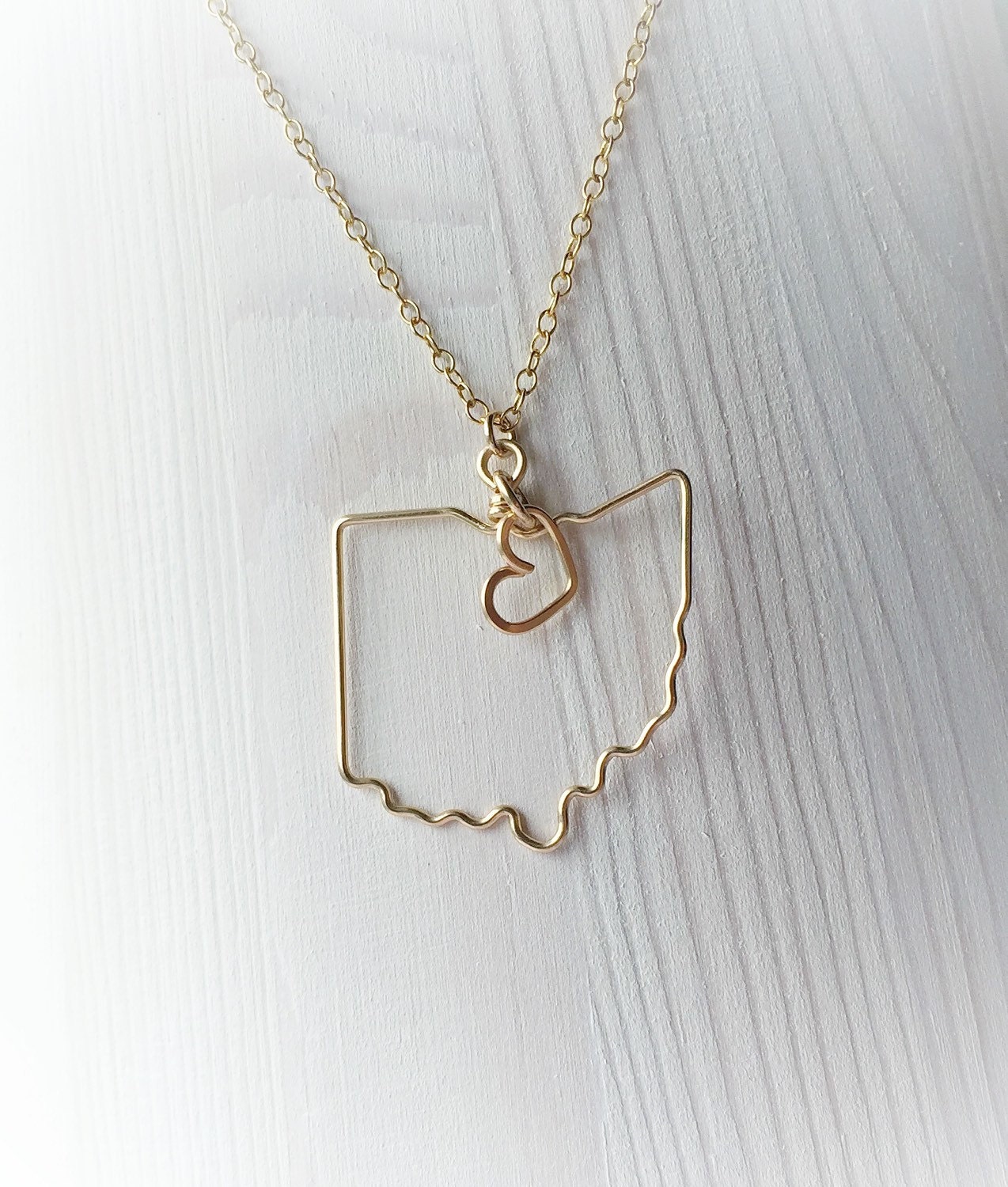 Ohio Necklace - Ohio State Necklace - Home State Necklace ...